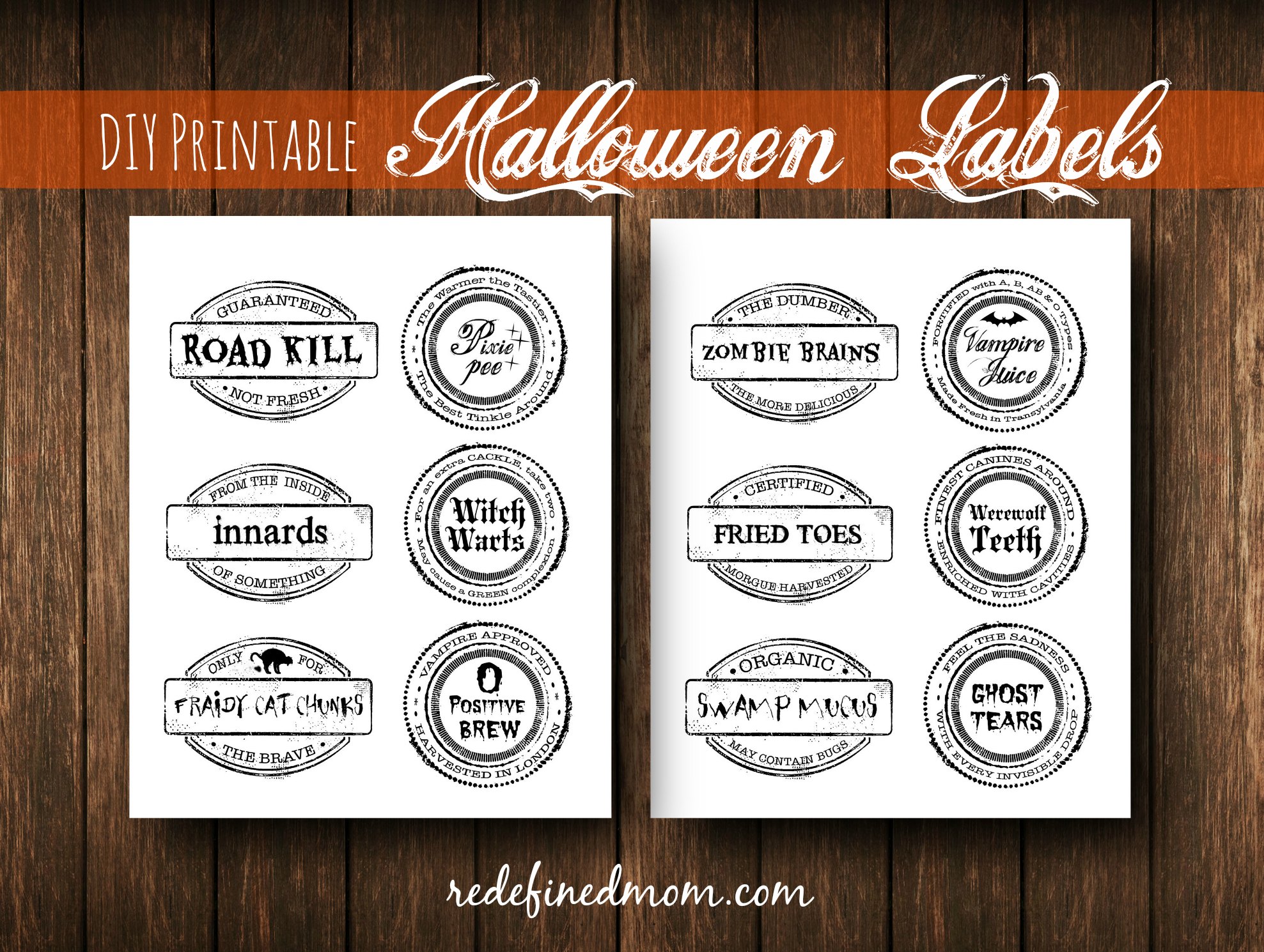 DIY Printable Halloween Labels