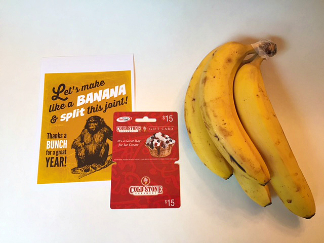 DIY Banana Split Teacher Gift with FREE Printable