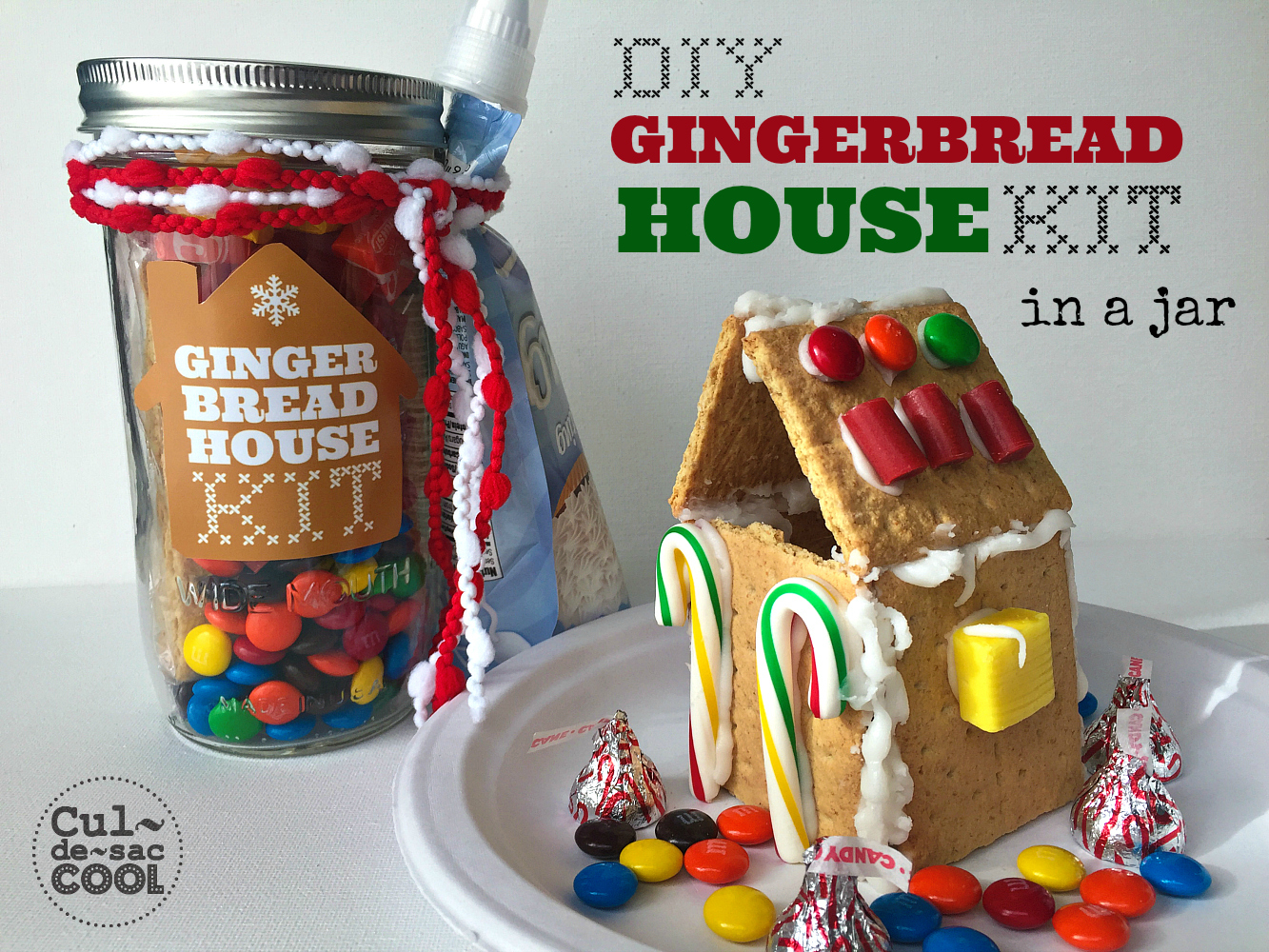 DIY Gingerbread House Kit in a Jar