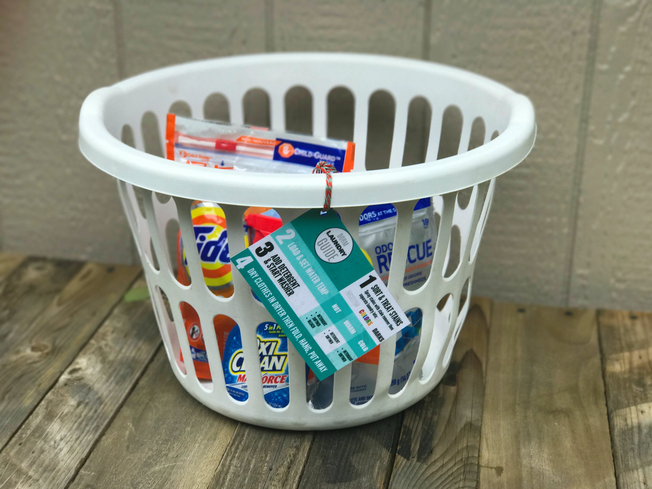 DIY Dorm Laundry Kit with Printable Laundry Guide